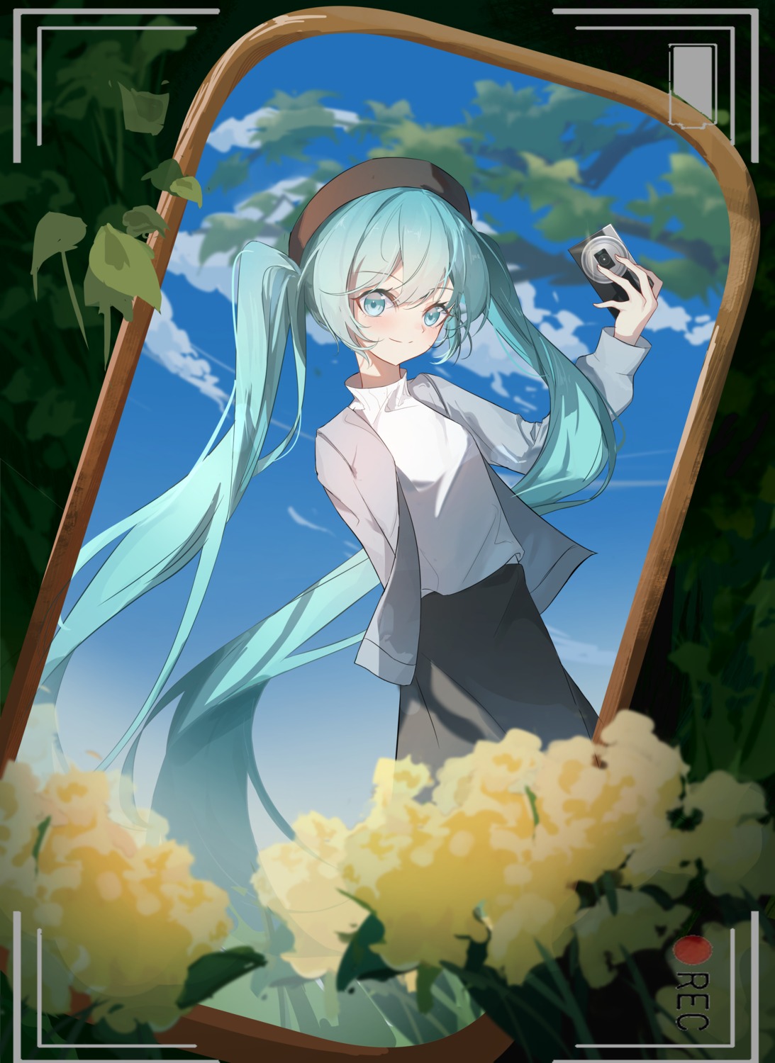 z-bow vocaloid hatsune miku selfie | #1221273 | yande.re